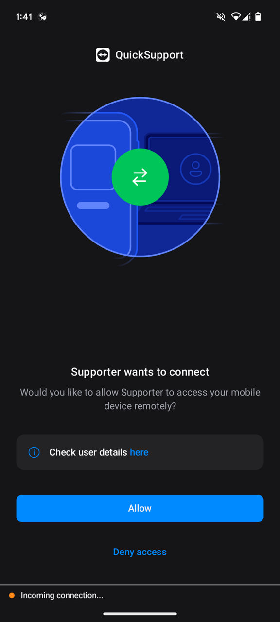 Teamviewer QuickSupport Setup Instructions (Android) | ONTHEGO SOFTWARE LAB PTE LTD